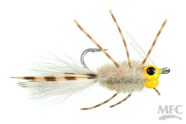 MFC Crab Rangoon Natural/Tan #2 with Yellow Lead Eye – Salt Fly Pro